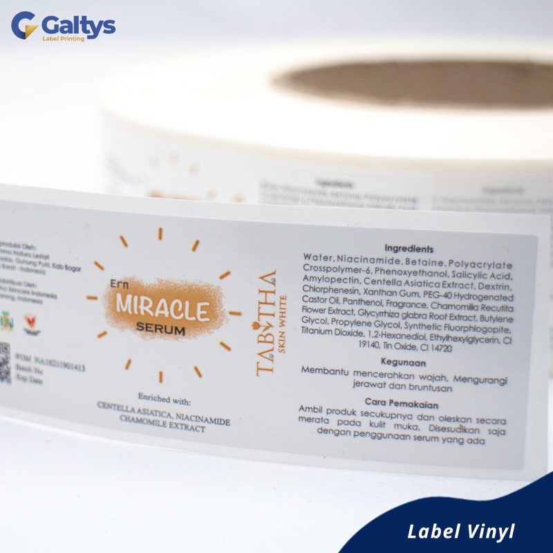 Label Kosmetik - Tabitha Miracle - Rollsticker.id
